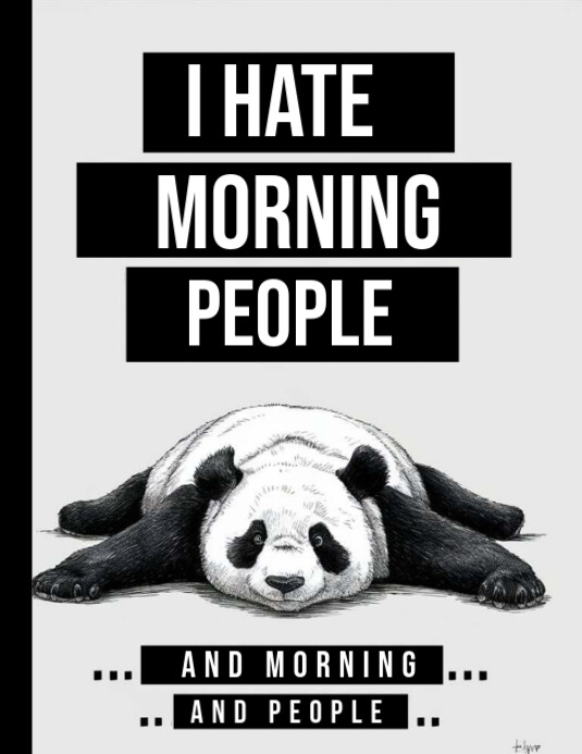 Copy of Funny Panda Lazy Quote | PosterMyWall