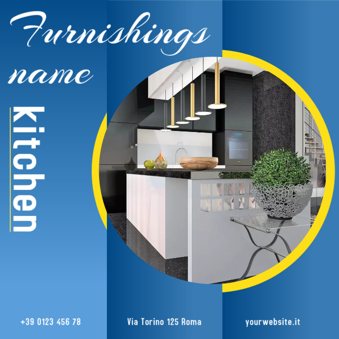Plantilla de furnishings name kitchen | PosterMyWall