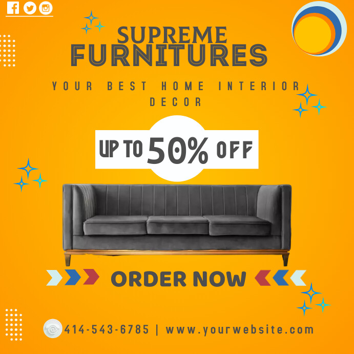 Furniture ads Template | PosterMyWall