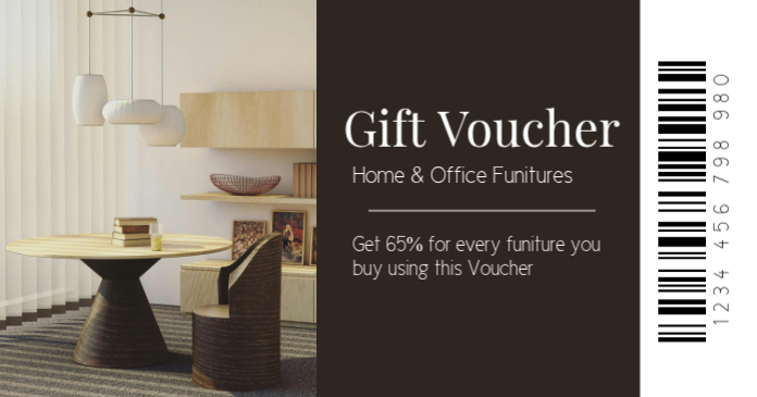 Furniture Gift Voucher — Modern Home Decor Certificate | Editable ...