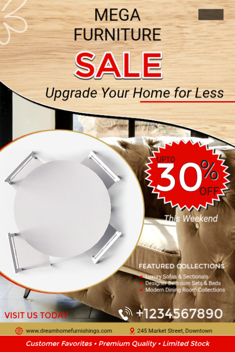 Furniture Sale Poster Template | PosterMyWall