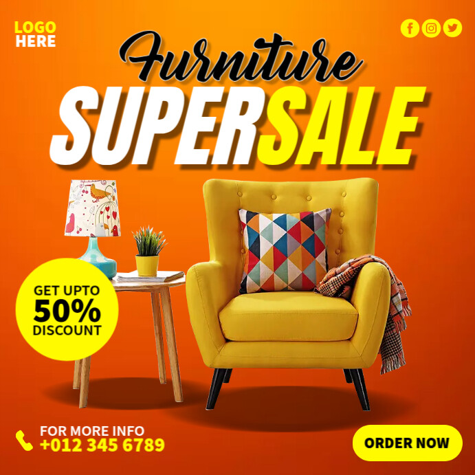 Furniture Template Ads | PosterMyWall