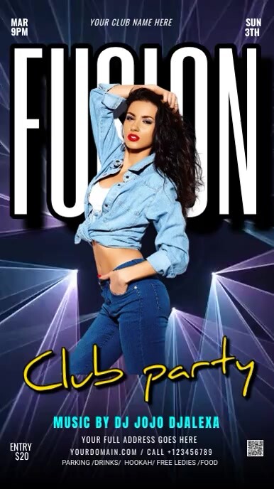 FUSION CLUB PARTY Template | PosterMyWall