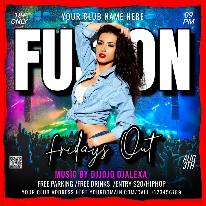 FUSION FRIDAY Template | PosterMyWall