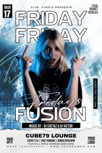Fusion friday party Night Template | PosterMyWall