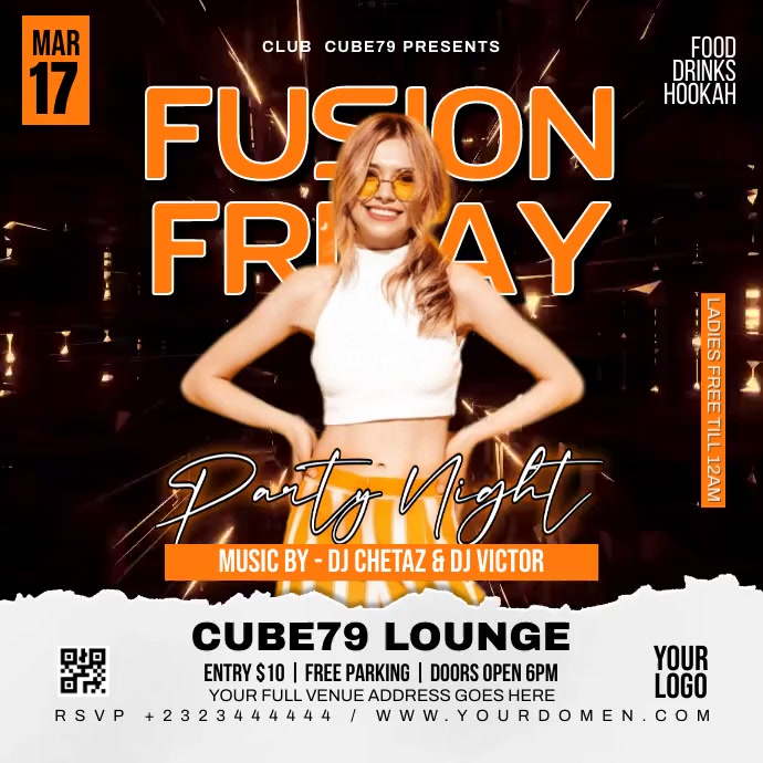 Plantilla de Fusion friday party Night | PosterMyWall