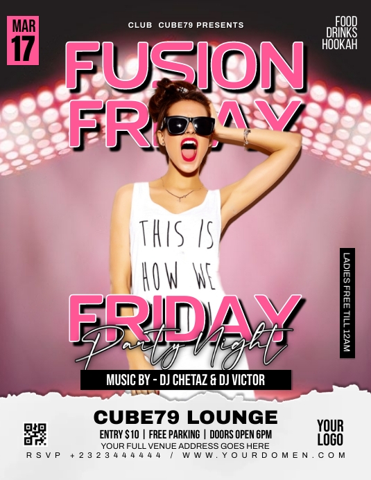 Fusion friday party Night Template | PosterMyWall