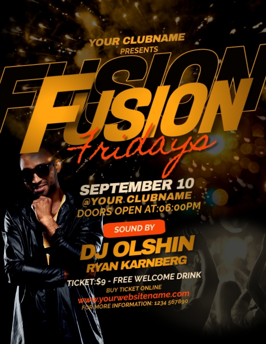 Fusion Fridays Party Flyer Template | PosterMyWall