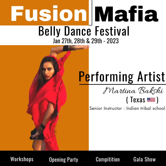 Fusion Mafia Bellydance Festival Template | PosterMyWall