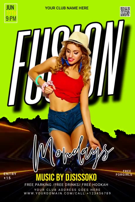 FUSION MONDAY (2) Template | PosterMyWall