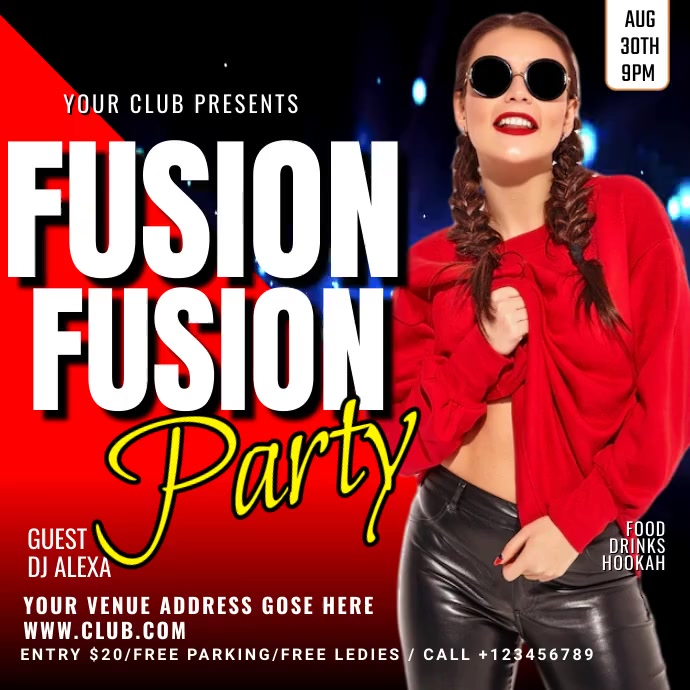 FUSION PARTY (1) Template | PosterMyWall