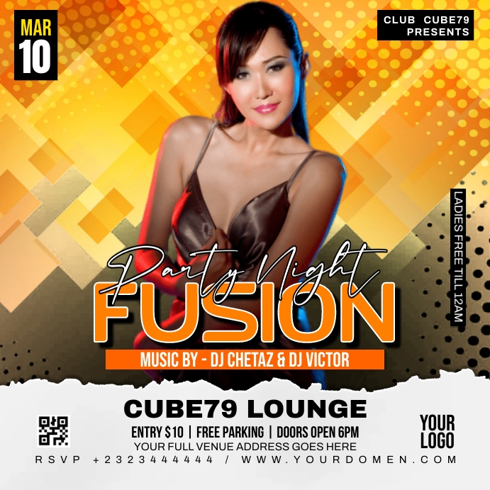 Plantilla de Fusion party night | PosterMyWall