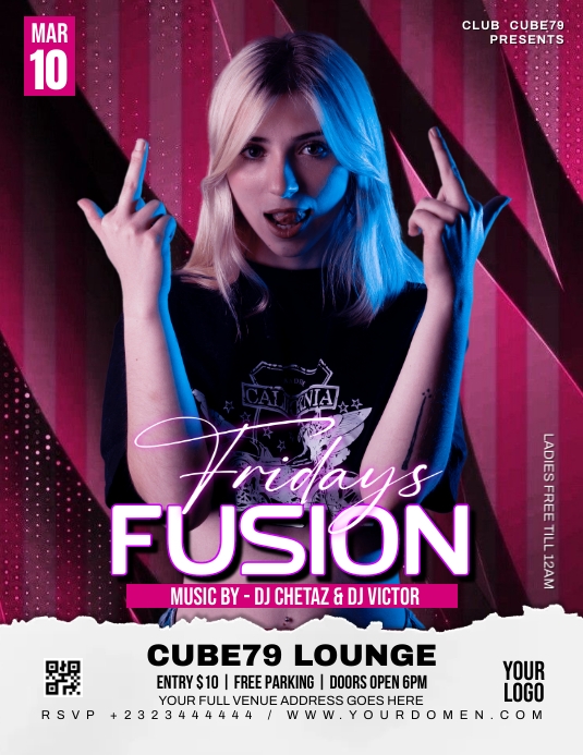 Copy of Fusion party night | PosterMyWall