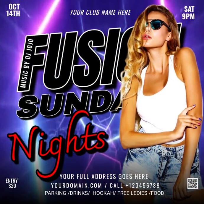 FUSION SUNDAY Template | PosterMyWall