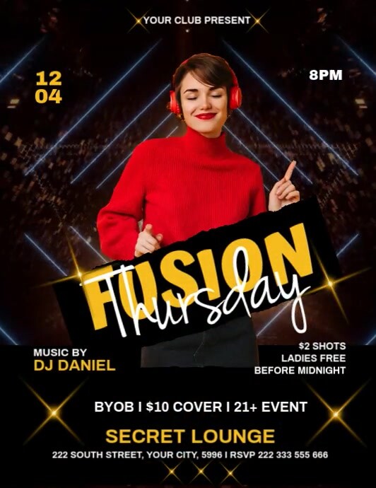 Kamis Fusion Templat | PosterMyWall