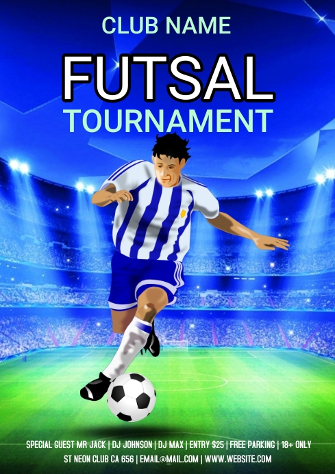 Fustal football tournament Template | PosterMyWall