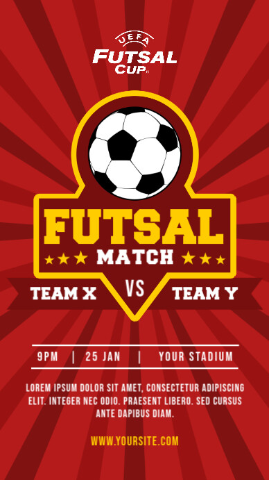 futsal match Template | PosterMyWall