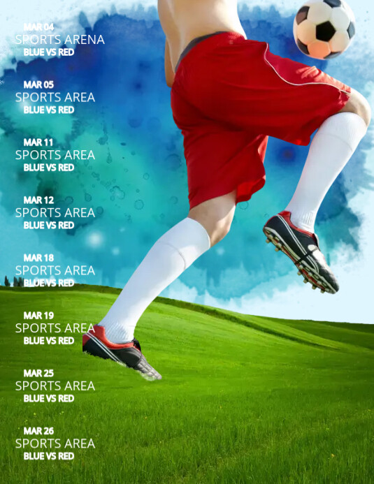 Futsal Practice Schedule Template | PosterMyWall