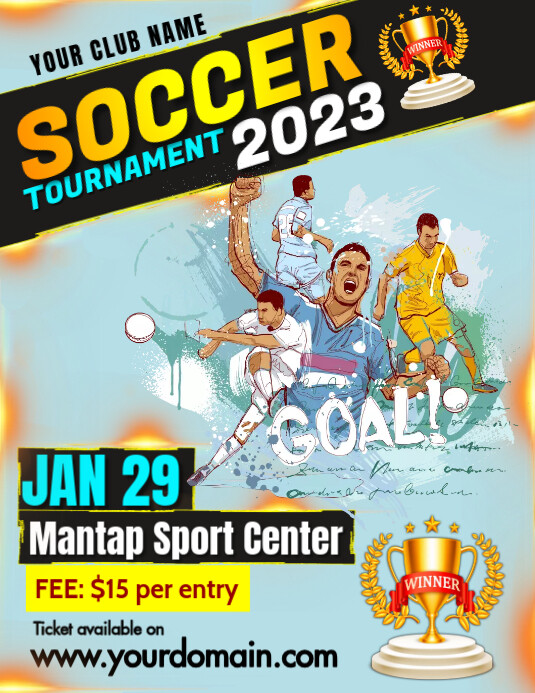 Szablon Futsalu, Broszura Szablonu Turnieju Futsalu | PosterMyWall