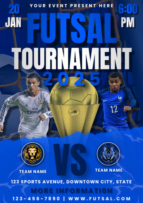 Futsal Tournament Template | PosterMyWall