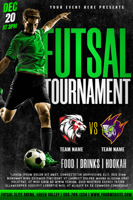 Futsal tournament Template | PosterMyWall