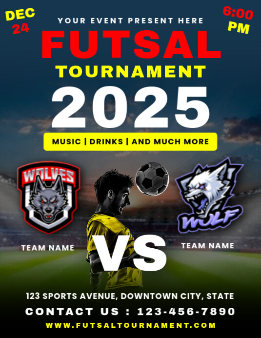 Futsal Tournament Template | PosterMyWall