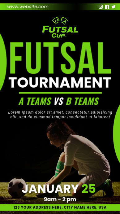 Futsal Tournament Template | PosterMyWall