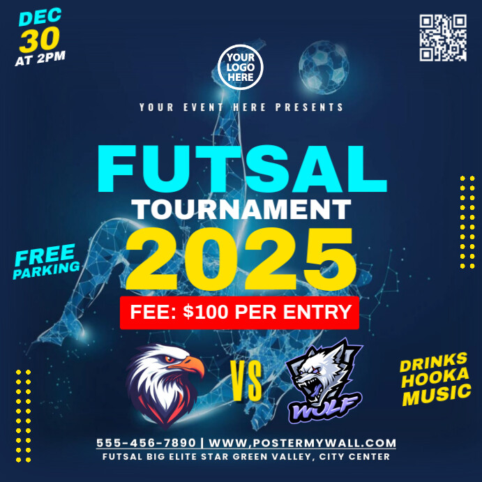 Futsal tournament Template | PosterMyWall