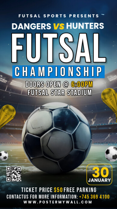 Futsal Championship Template | PosterMyWall