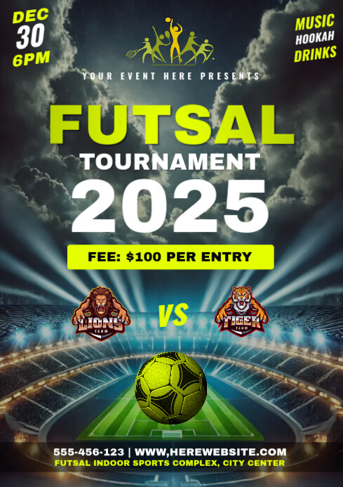 Futsal Tournament Template | PosterMyWall
