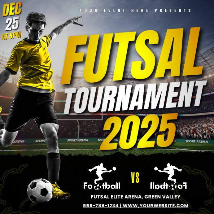 Futsal tournament Template | PosterMyWall