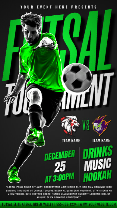Futsal tournament Template | PosterMyWall