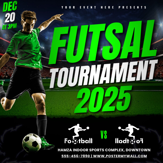 Futsal tournament Template | PosterMyWall