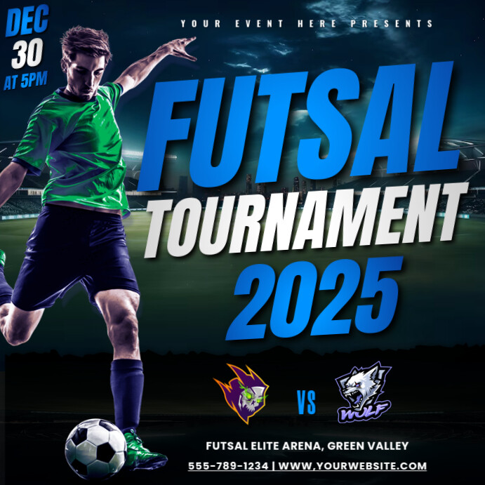 Futsal tournament Template | PosterMyWall