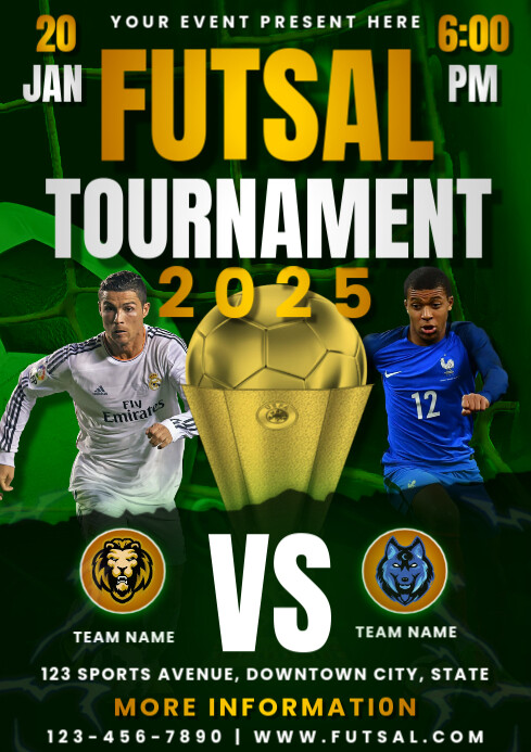 Futsal Tournament Template | PosterMyWall