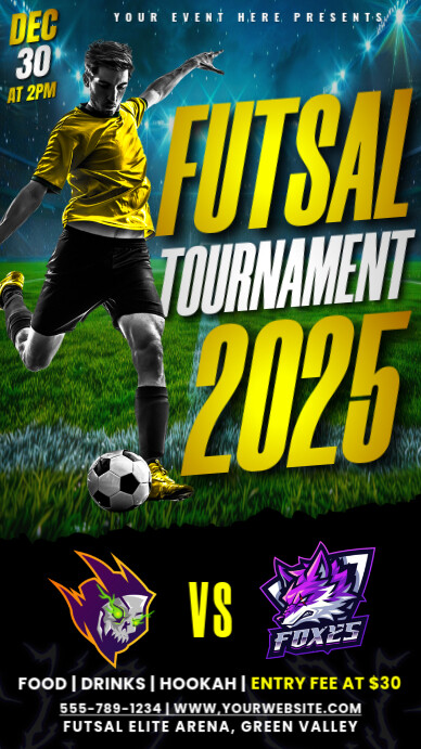 Futsal tournament Template | PosterMyWall