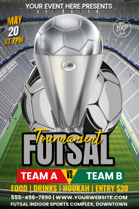 Futsal tournament Template | PosterMyWall