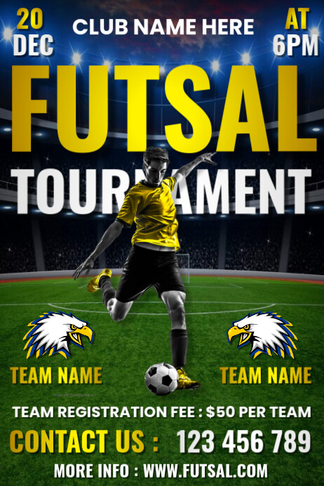 Futsal Tournament Flyer Template | PosterMyWall
