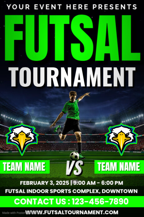 Futsal Tournament Flyer Template | PosterMyWall