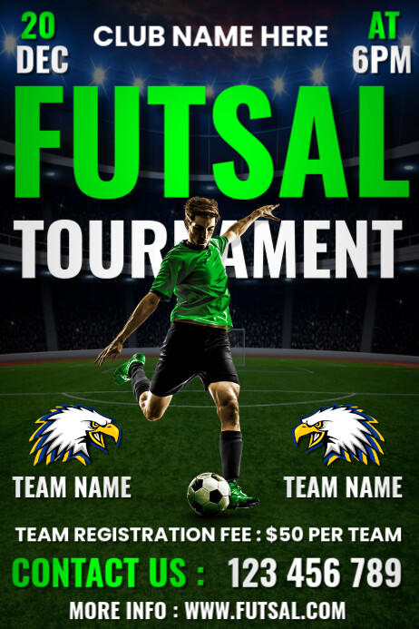 Futsal Tournament Flyer Template | PosterMyWall