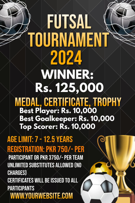 FUTSAL TOURNAMENT FLYER Template | PosterMyWall