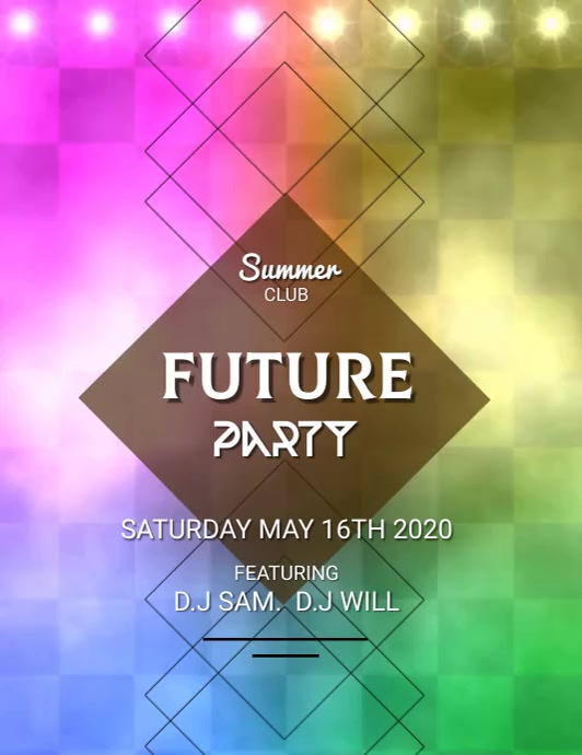 FUTURE PARTY VIDEO TEMPLATE | PosterMyWall
