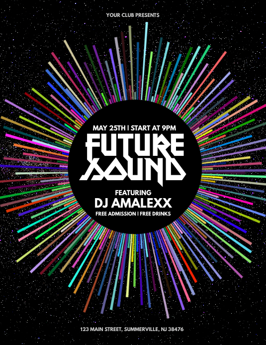 Future Sound Flyer Template | PosterMyWall