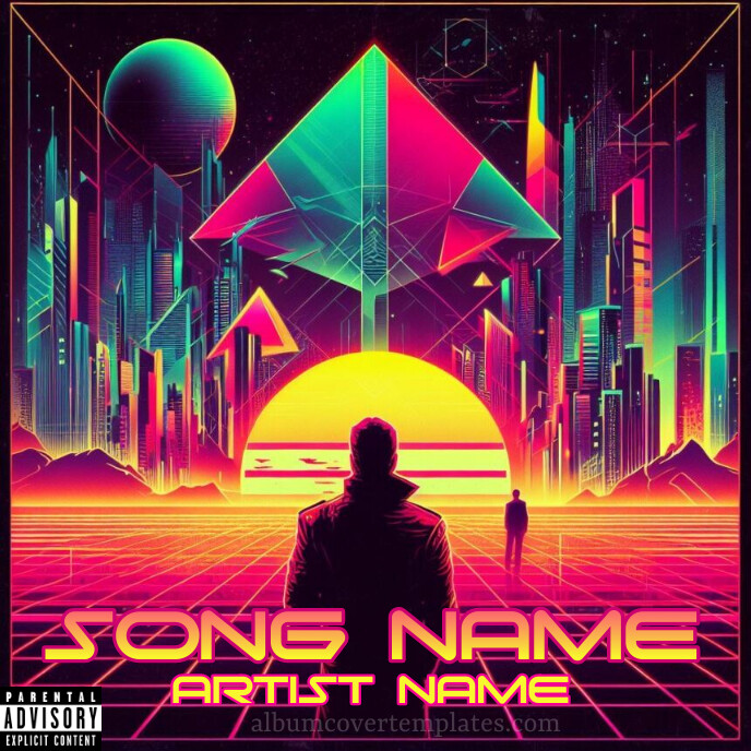 Plantilla de future style retro wave album cover design | PosterMyWall
