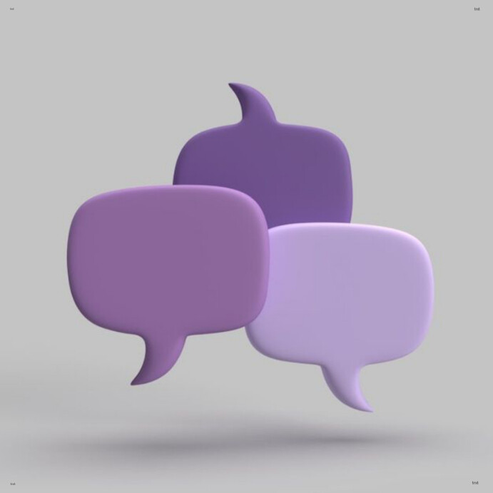 Futuristic 3d Speech Bubble Template | PosterMyWall