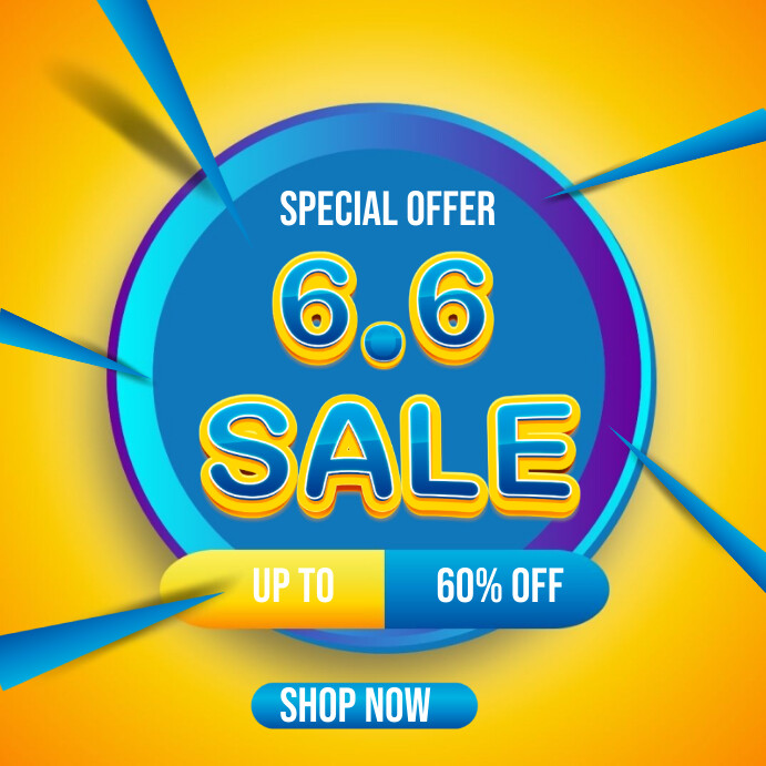 Plantilla de Futuristic 6.6 Sale Instagram Post | PosterMyWall