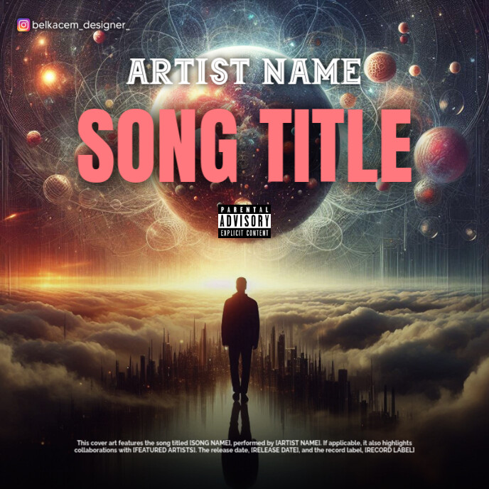 Copy of Futuristic Alone In Space Album Cover | PosterMyWall