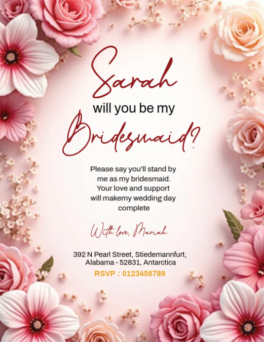 Futuristic Bright & Merry Wedding Invitation Flyer (us Letter) Template ...