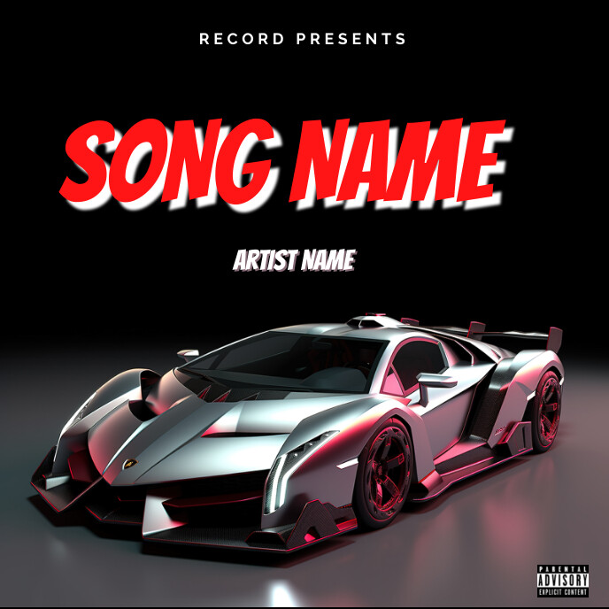 Modèle Futuristic car album cover | PosterMyWall