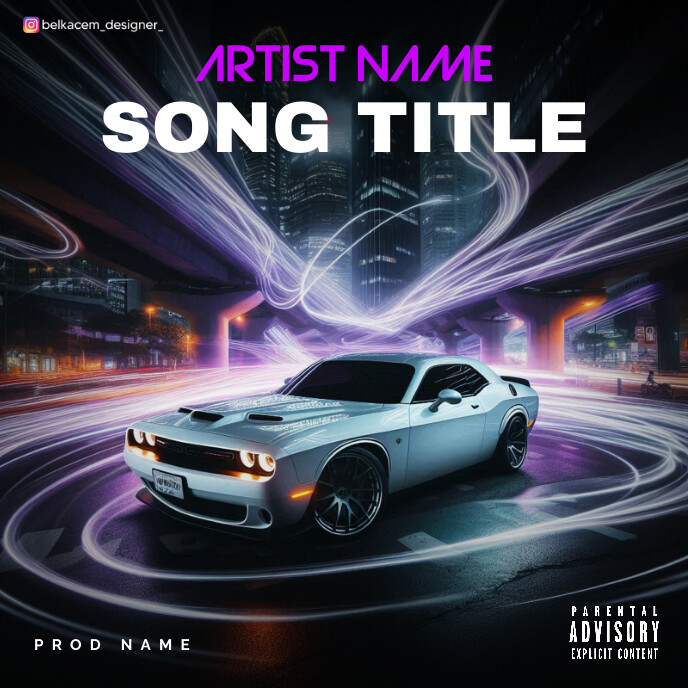 Futuristic Car Album Cover Template | PosterMyWall